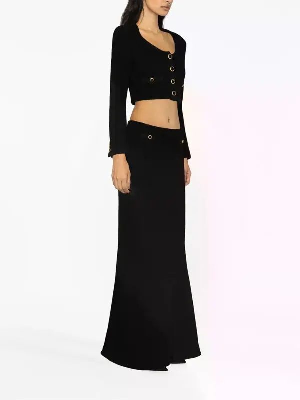 Alessandra Rich Cropped Bouclé Jacket