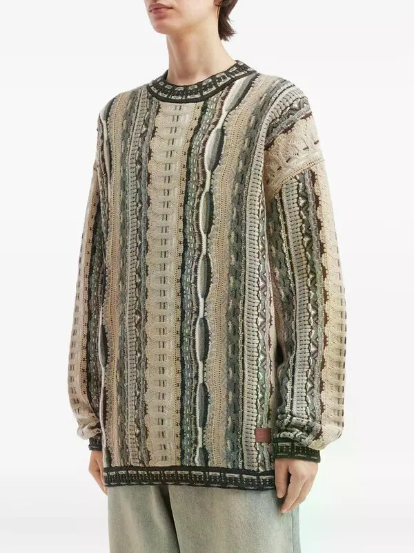 AFTERMATHS Patterned Crew Neck Jumper