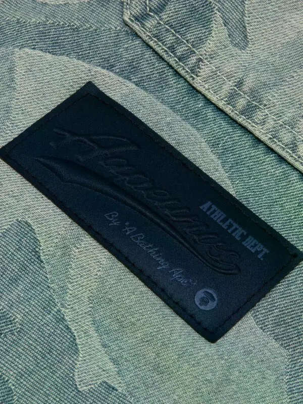 AAPE BY *A BATHING APE Moonface Camouflage Patch Shirt - Blue