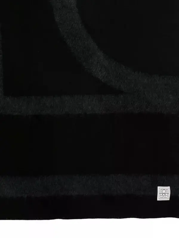 TOTEME Monogram-print Scarf - Black