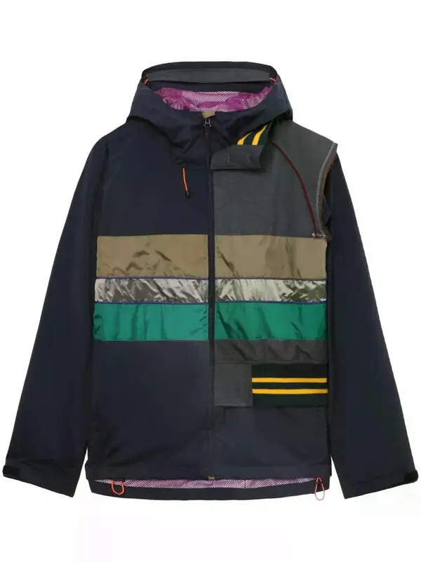 Kolor Hooded Jacket With Contrasting Panels