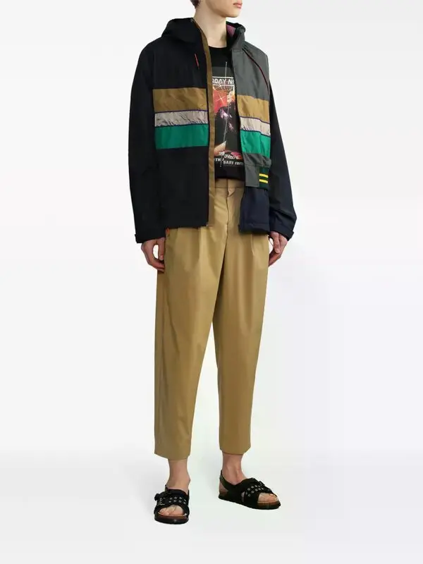 Kolor Hooded Jacket With Contrasting Panels