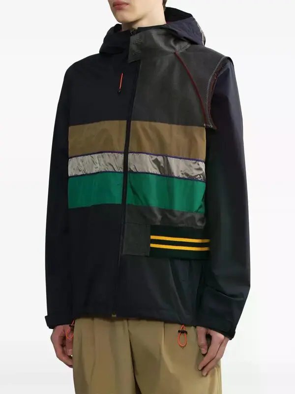 Kolor Hooded Jacket With Contrasting Panels