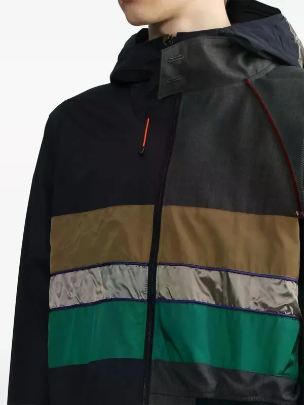 Kolor Hooded Jacket With Contrasting Panels