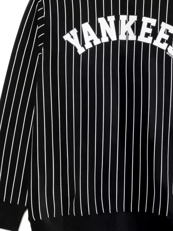 New Era Logo-embroidered Striped Sweatshirt
