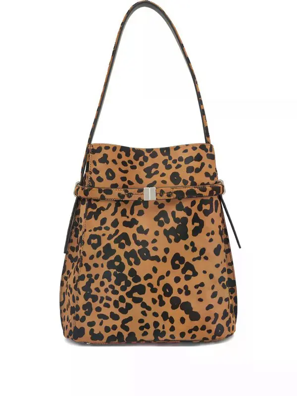 TOTEME Leopard Print Shoulder Bag - Brown