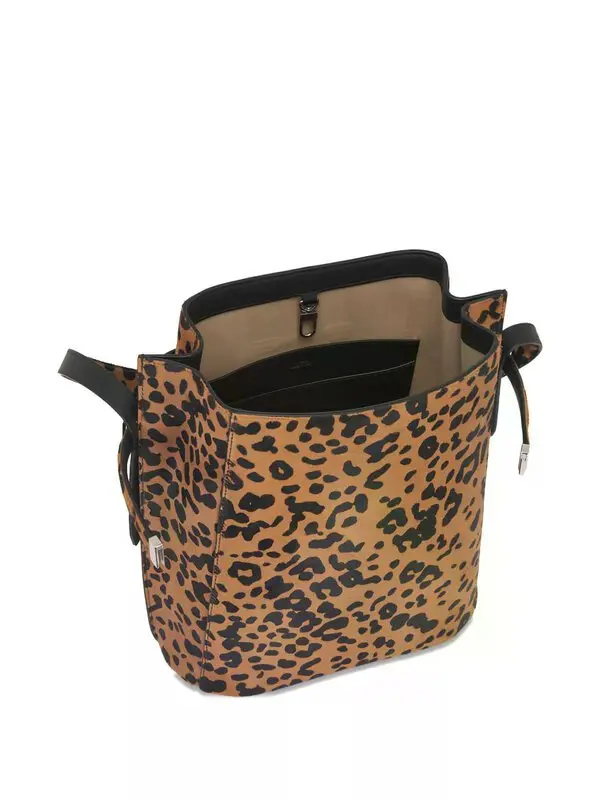 TOTEME Leopard Print Shoulder Bag - Brown