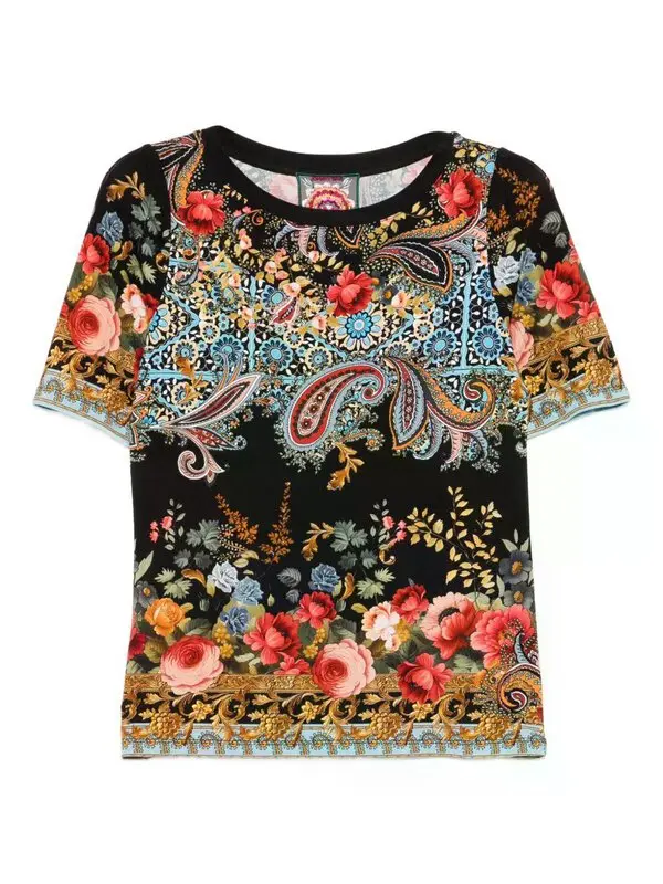 Johnny Was Janie Favorite T-shirt - Black