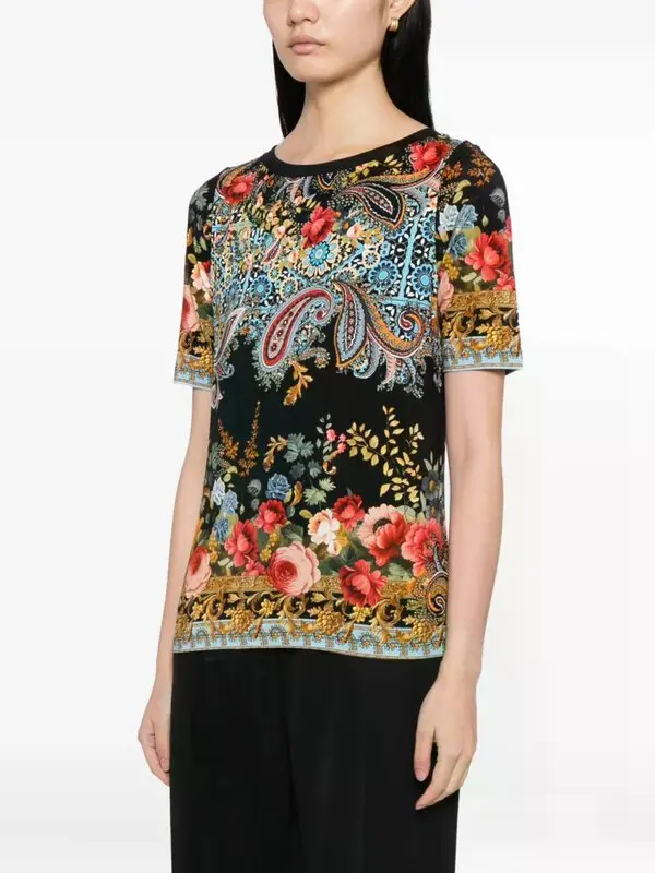 Johnny Was Janie Favorite T-shirt - Black