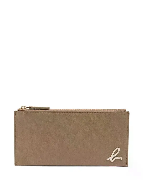 AGNÈS B. Leather Long Wallet - Brown