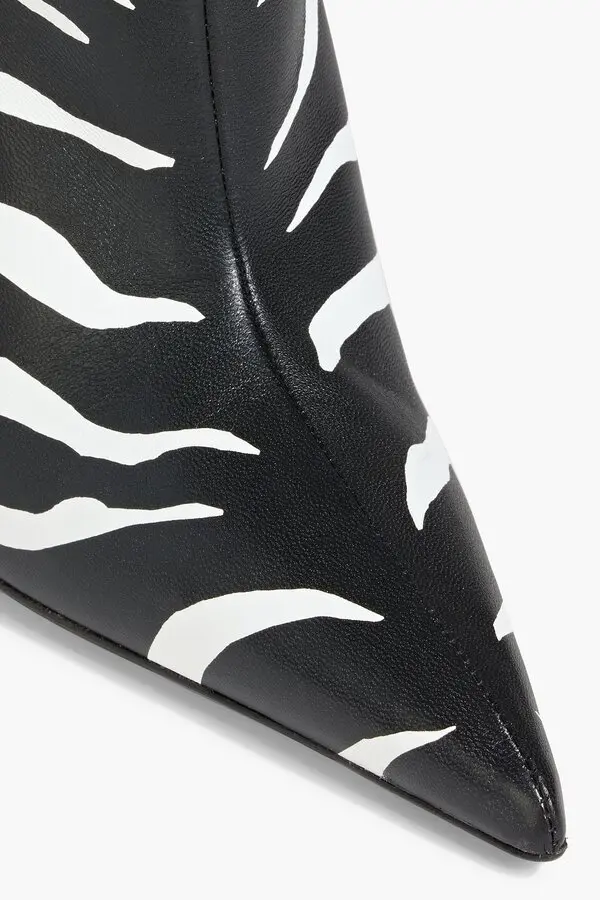 Dolce & Gabbana Zebra-print Leather Ankle Boots