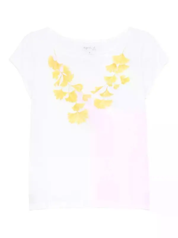 AGNÈS B. Floral-print T-shirt - White