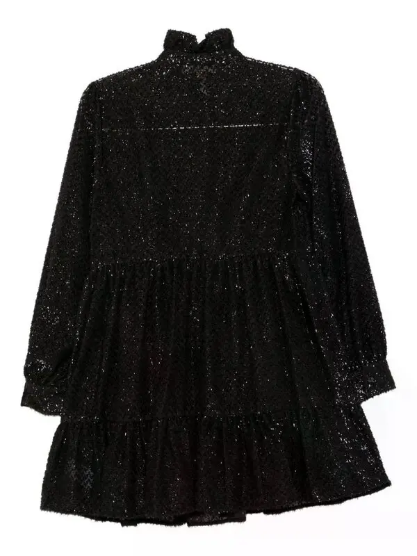 Michael Kors Metallic-clip Jacquard Mini Dress
