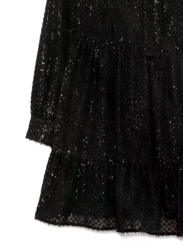Michael Kors Metallic-clip Jacquard Mini Dress