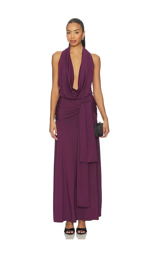 jade halter maxi dress superdown Superdown Bea Halter Maxi Dress