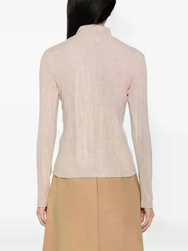 AGNÈS B. Logo-embroidered Turtleneck Top