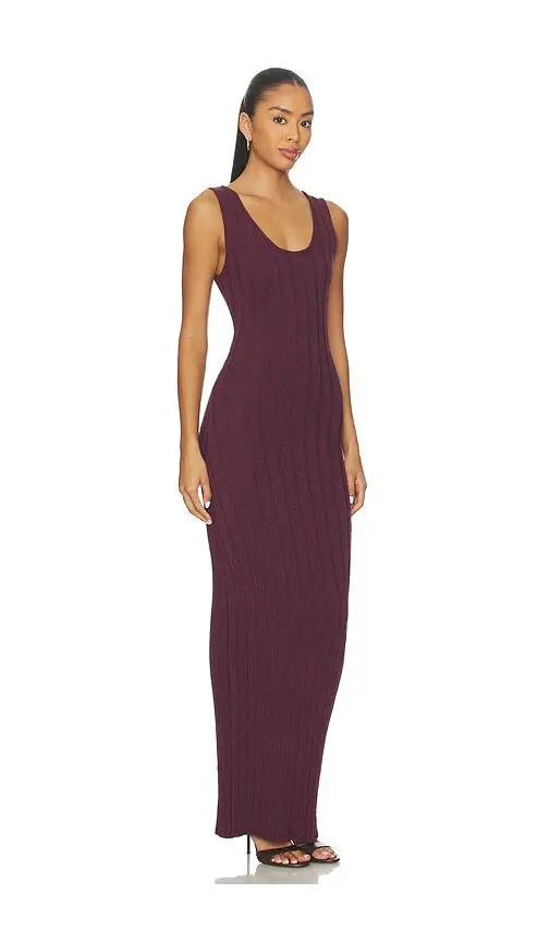 SNDYS. Baha Ribbed Jersey Maxi Dress - Plum