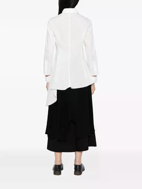 Yohji Yamamoto Asymmetric Panel Shirt - Neutrals