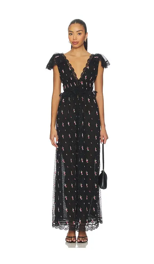 chinese dress ladies For Love and Lemons Carmen Maxi – TrenLend main image 1