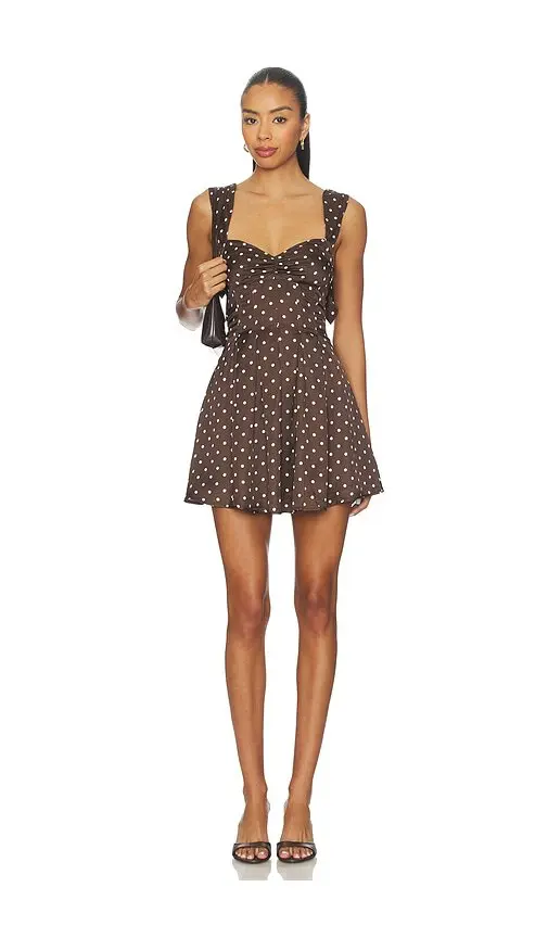 For Love & Lemons August Mini Dress - Chocolate
