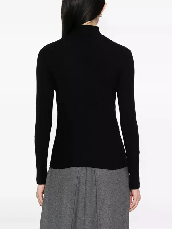 AGNÈS B. Logo-embroidered Turtleneck Top
