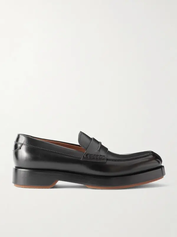 Zegna Udine Leather Loafers - Black
