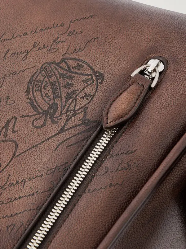Berluti Périple Scritto Full-grain Venezia Leather Messenger Bag