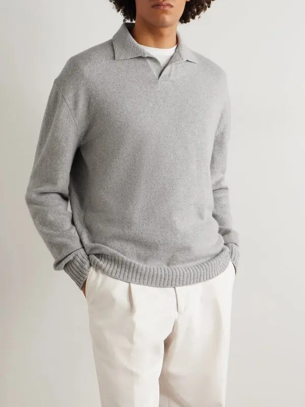 Sease Cashmere Polo Sweater