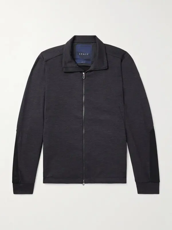 Sease Explorer Ripstop-trimmed Virgin Wool-blend Sweatshirt - Black