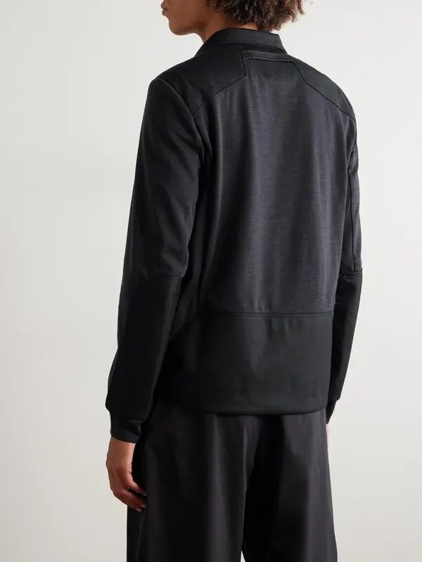 Sease Explorer Ripstop-trimmed Virgin Wool-blend Sweatshirt - Black