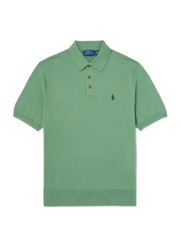 Ralph Lauren Logo-embroidered Cotton Polo Shirt - Green