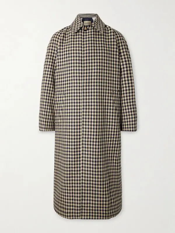 Valentino Garavani Gingham Cotton And Wool-blend Boxy Coat
