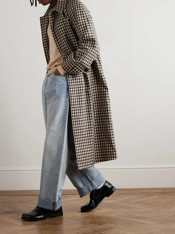 Valentino Garavani Gingham Cotton And Wool-blend Boxy Coat