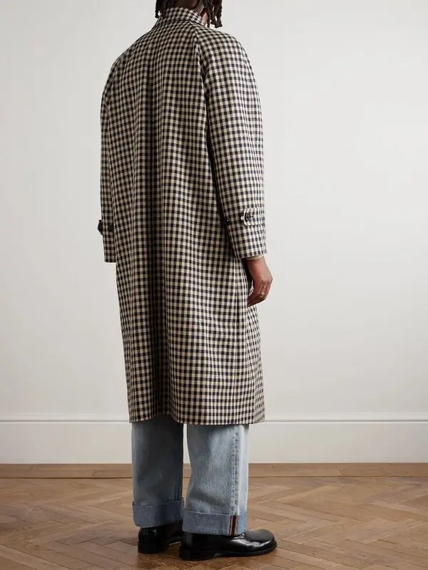 Valentino Garavani Gingham Cotton And Wool-blend Boxy Coat