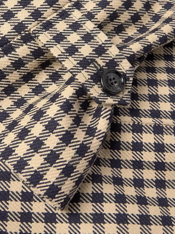 Valentino Garavani Gingham Cotton And Wool-blend Boxy Coat