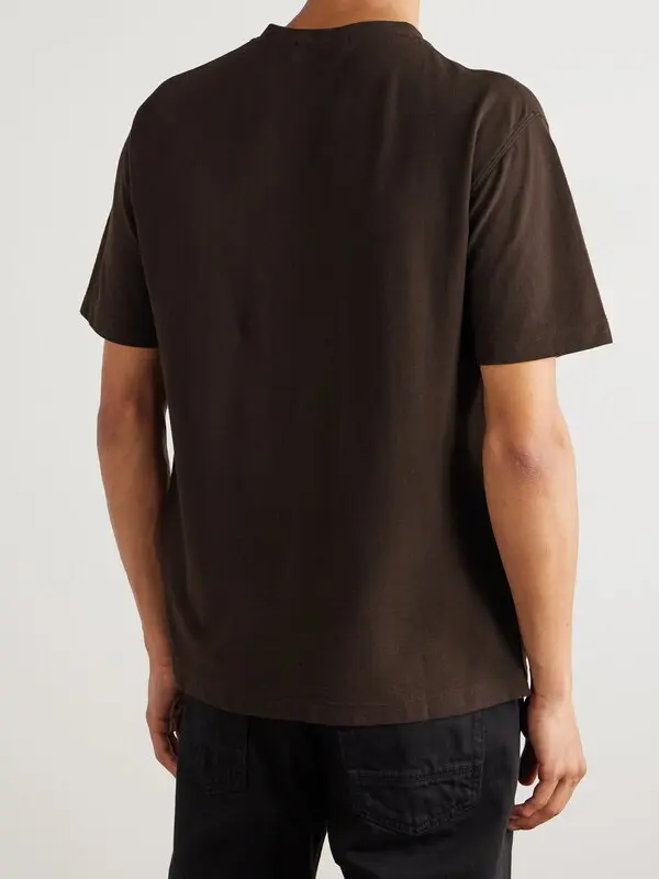 Stone Island Ghost Logo-appliquéd Cotton-jersey T-shirt - Brown