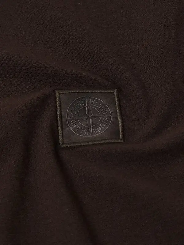 Stone Island Ghost Logo-appliquéd Cotton-jersey T-shirt - Brown