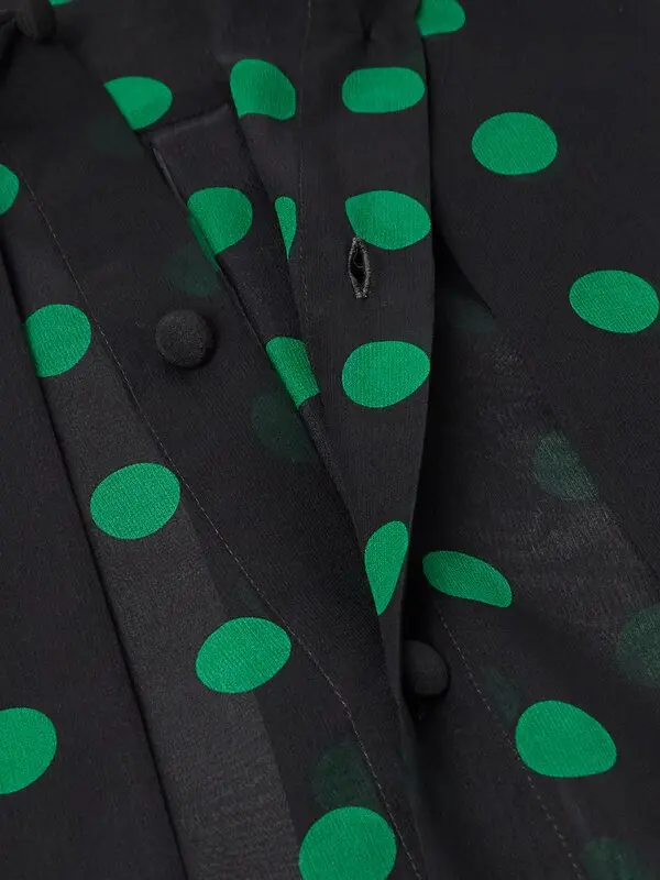 Valentino Garavani Polka-dot Silk-georgette Shirt