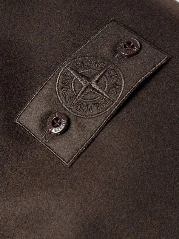 Stone Island Wool-blend Flannel Bomber Jacket