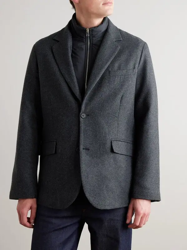 Mr P. Shell-trimmed Flannel Blazer