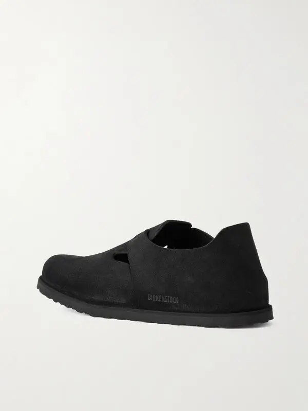 BIRKENSTOCK London Suede Clogs - Black