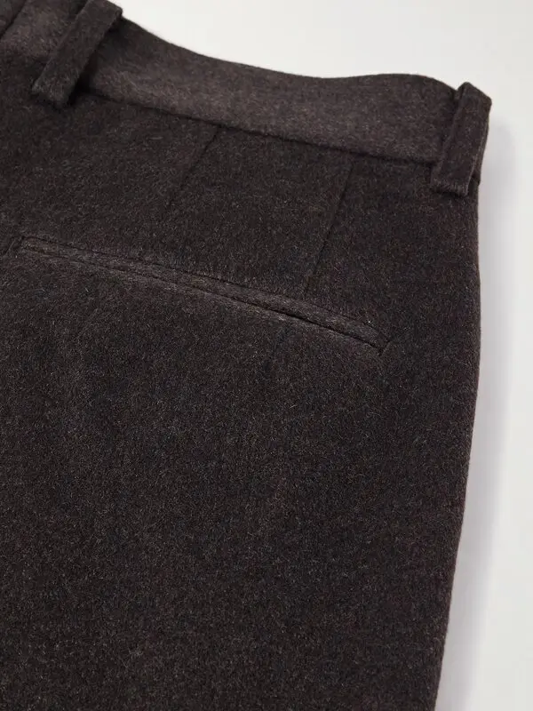 SSSTEIN Wide-leg Pleated Cashmere Trousers