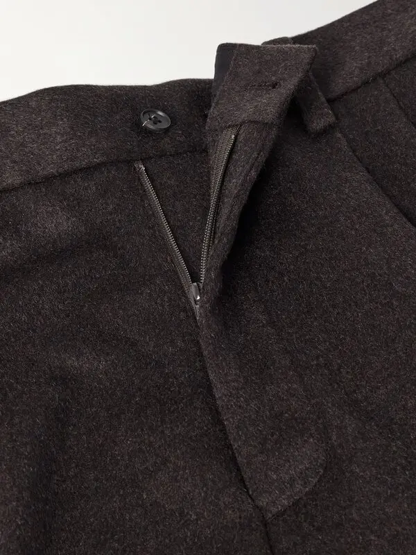 SSSTEIN Wide-leg Pleated Cashmere Trousers