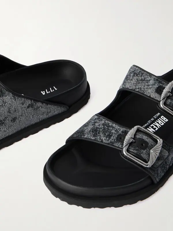 BIRKENSTOCK Arizona Velvet Sandals - Black