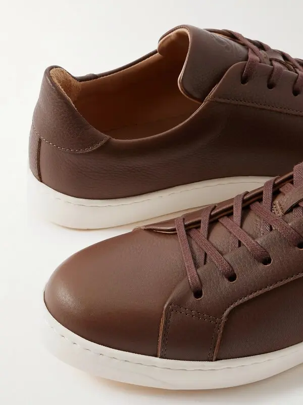 George Cleverley Jack Iii Leather Sneakers - Brown