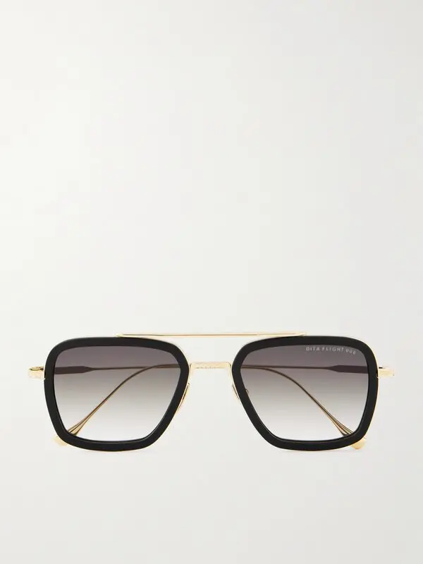 Dita Aviator-style Sunglasses - Gold