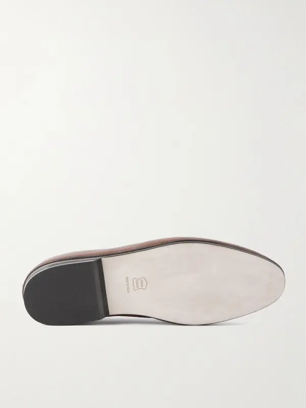 Rubinacci Tasseled Full-grain Leather Loafers - Brown
