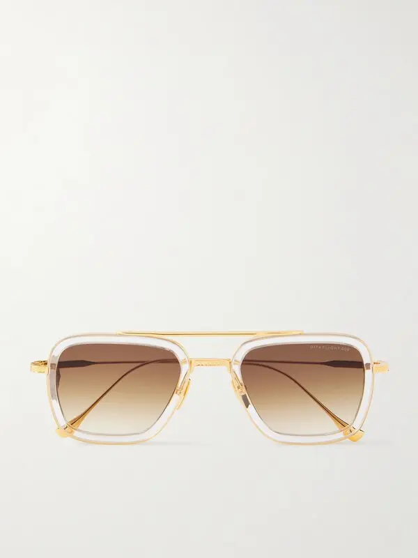 Dita Aviator-style Sunglasses - Gold
