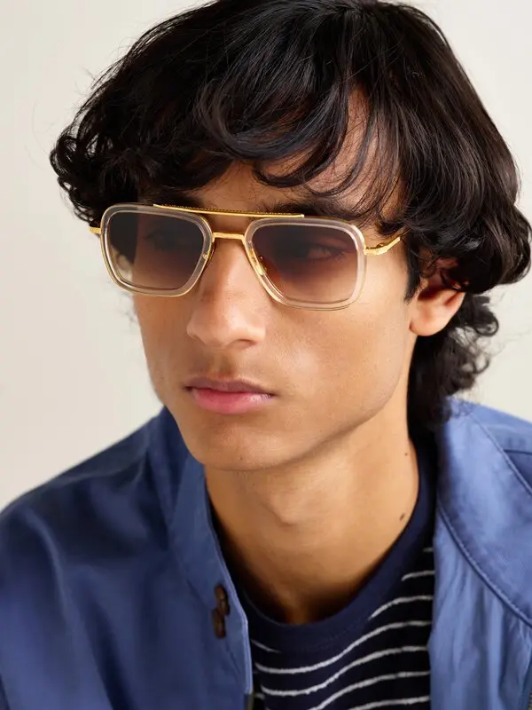 Dita Aviator-style Sunglasses - Neutrals