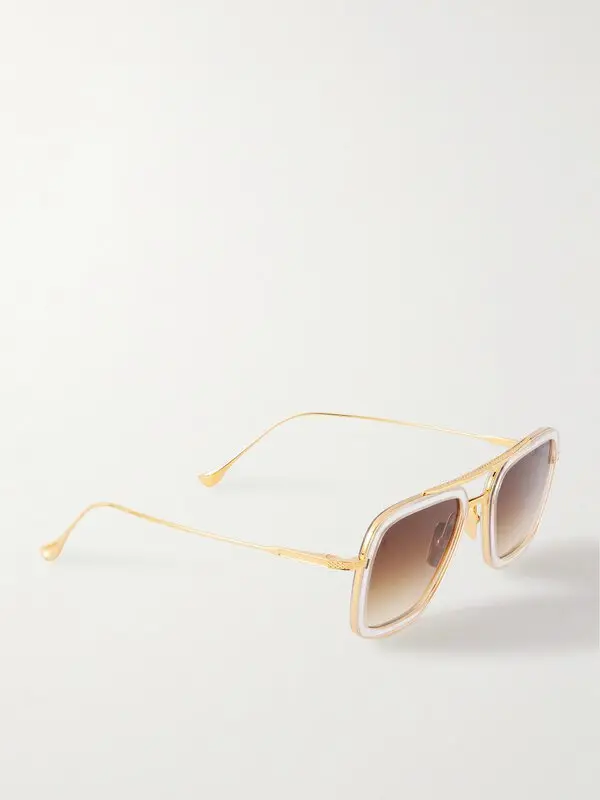 Dita Aviator-style Sunglasses - Neutrals